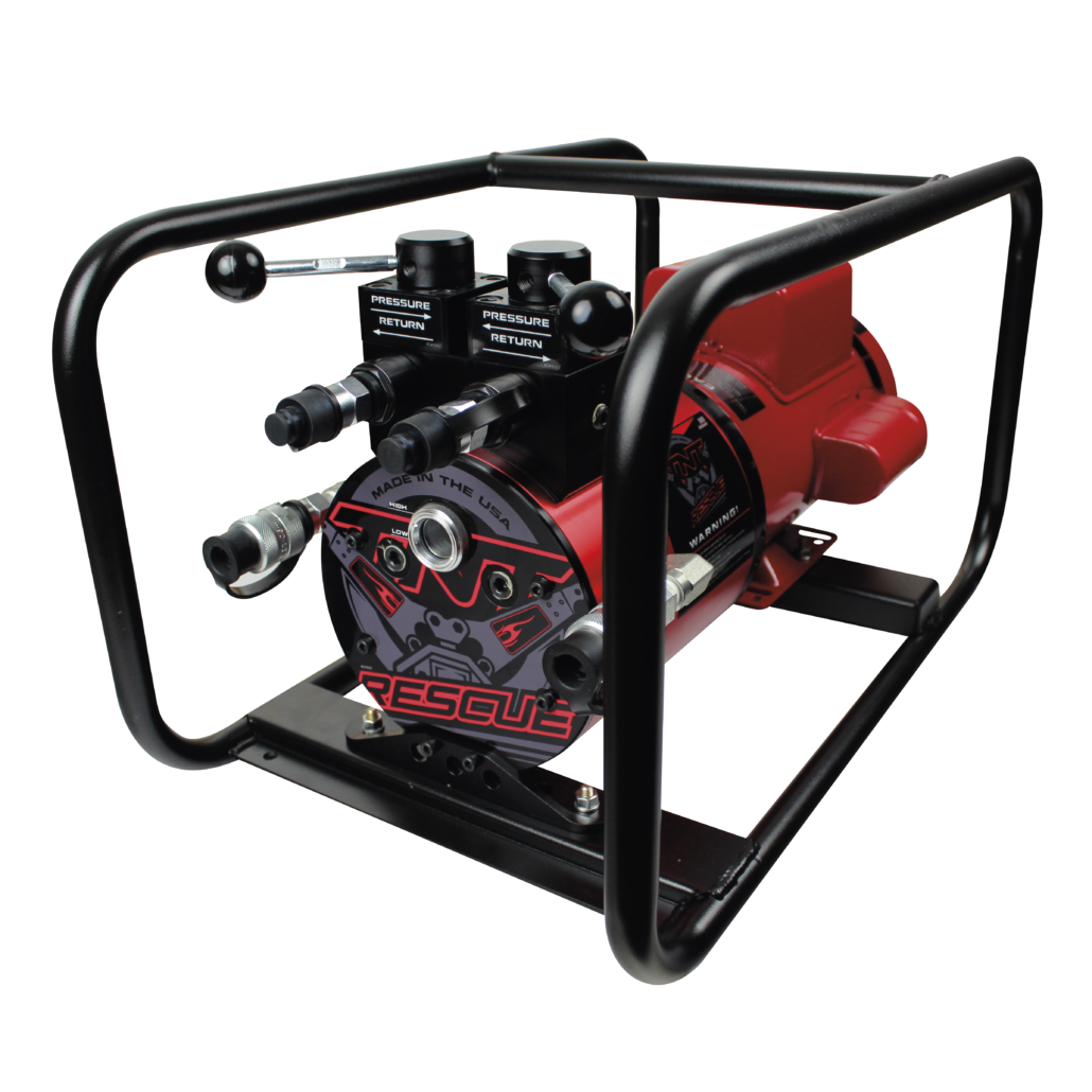 TNT Rescue 4.0 hp Electric 220 Single Phase Twin Power Unit w/Roll Cag ...